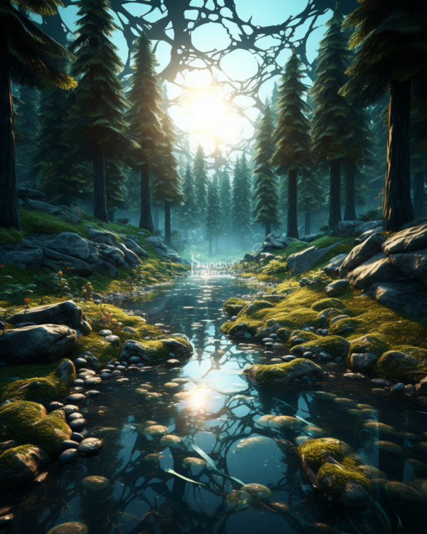 Piękny Las - grafika do pobrania - Sunday Project